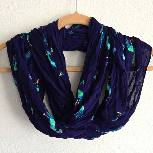 kate spade | Accessories | Kate Spade Blue And Green Peacock Print ...